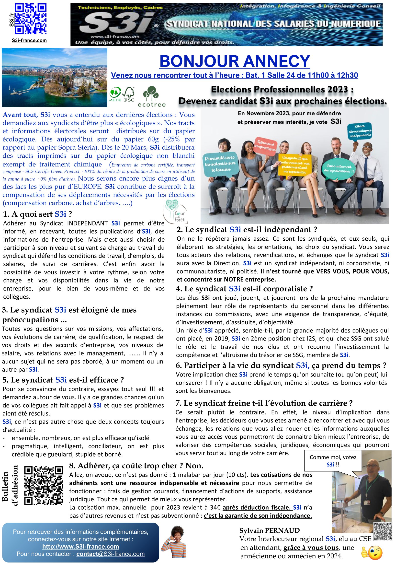Campagne Électorale 2023 : C'est parti à Annecy ! - S3i - Le Syndicat ...